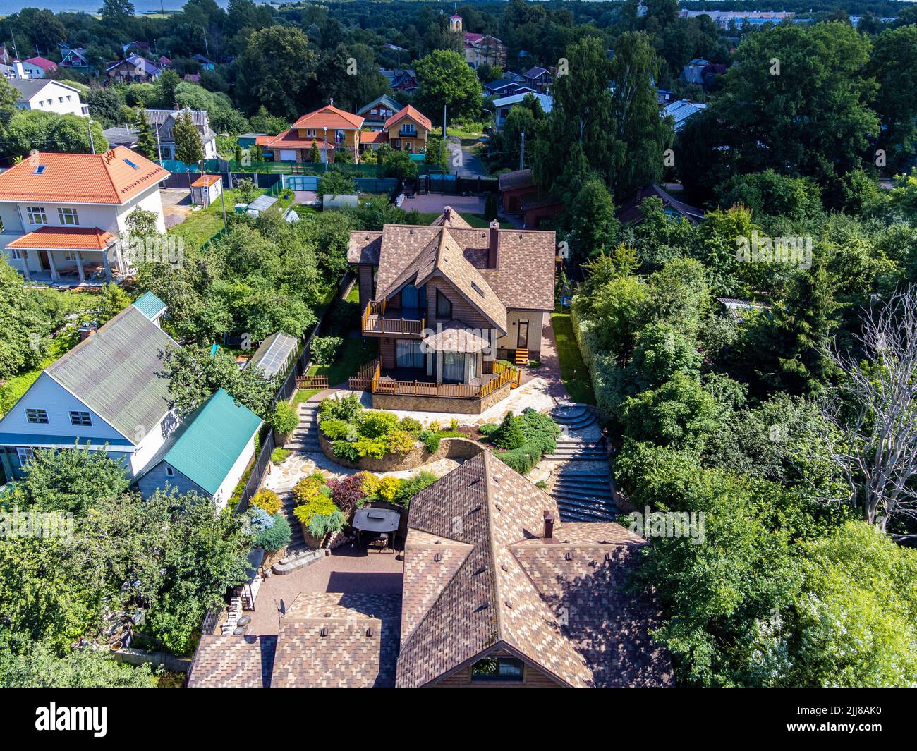 Drone top view vacation house hi-res stock photography and images - Alamy