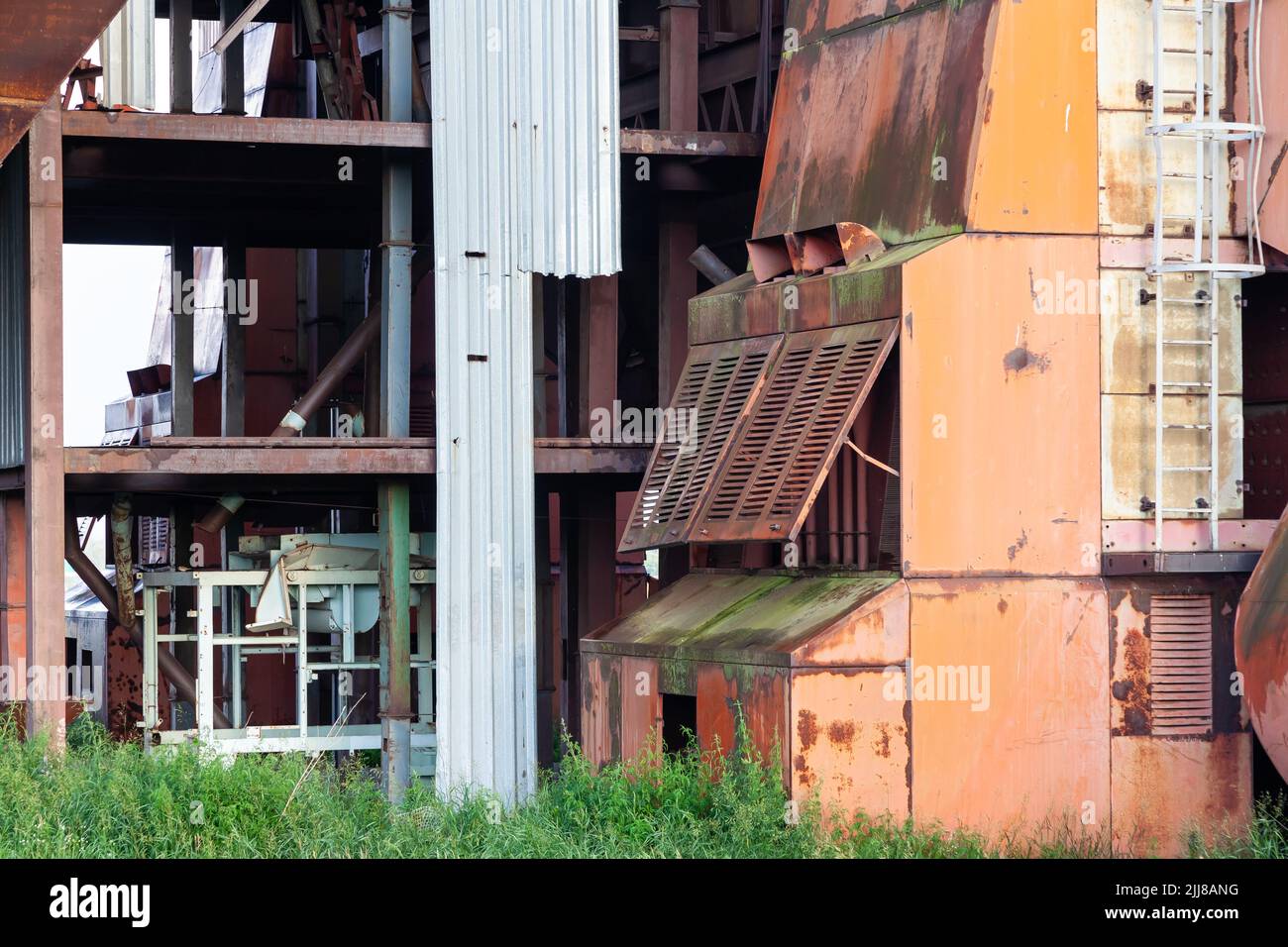 Abandoned Industrial workshop or plant of production for heavy industry ...