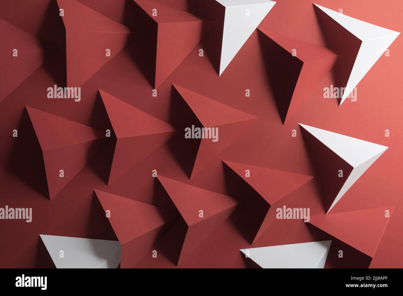 Triangular elements of paper, abstract Stock Photo - Alamy