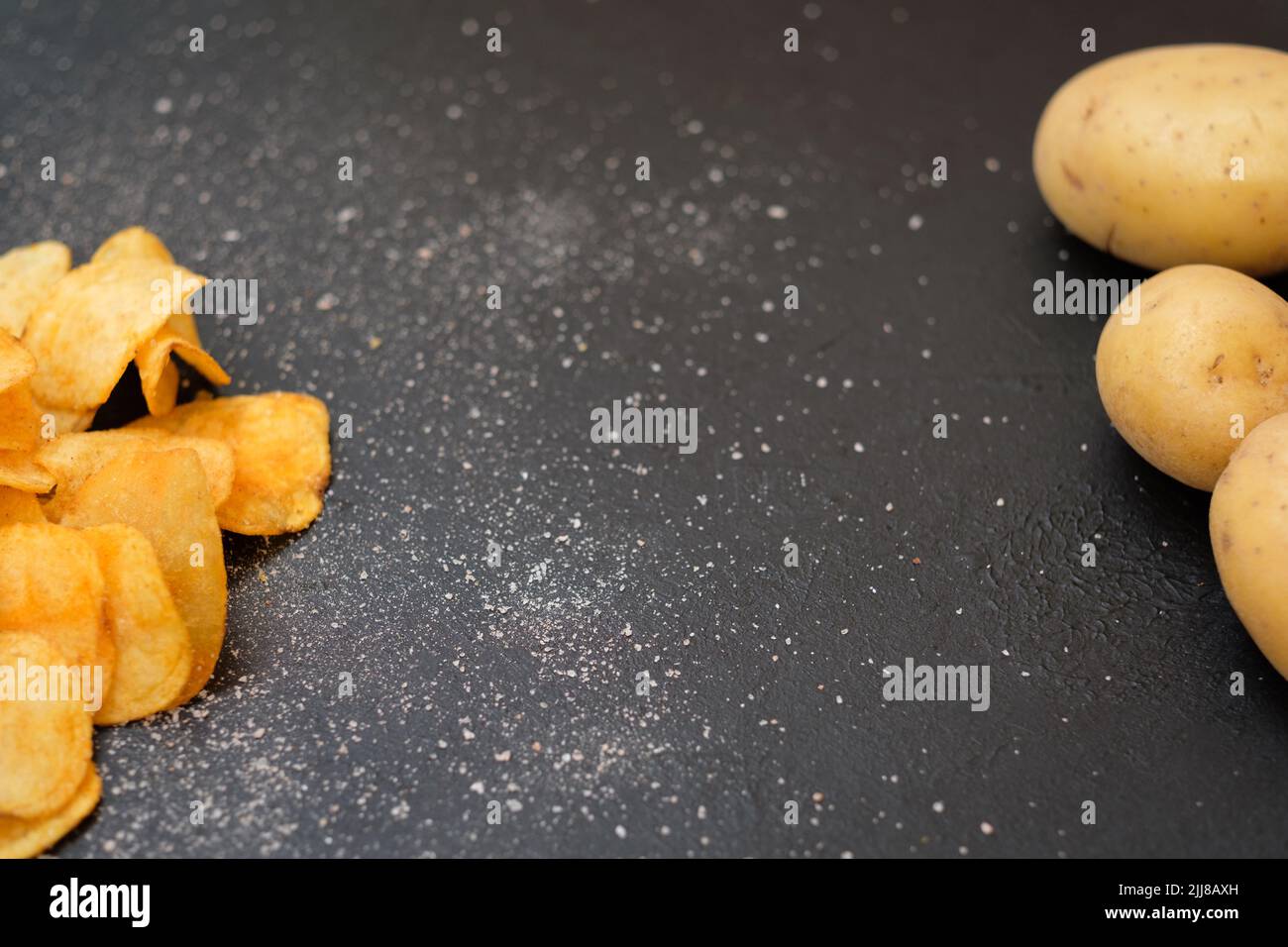 homemade natural potato chips spicy crisps food Stock Photo - Alamy