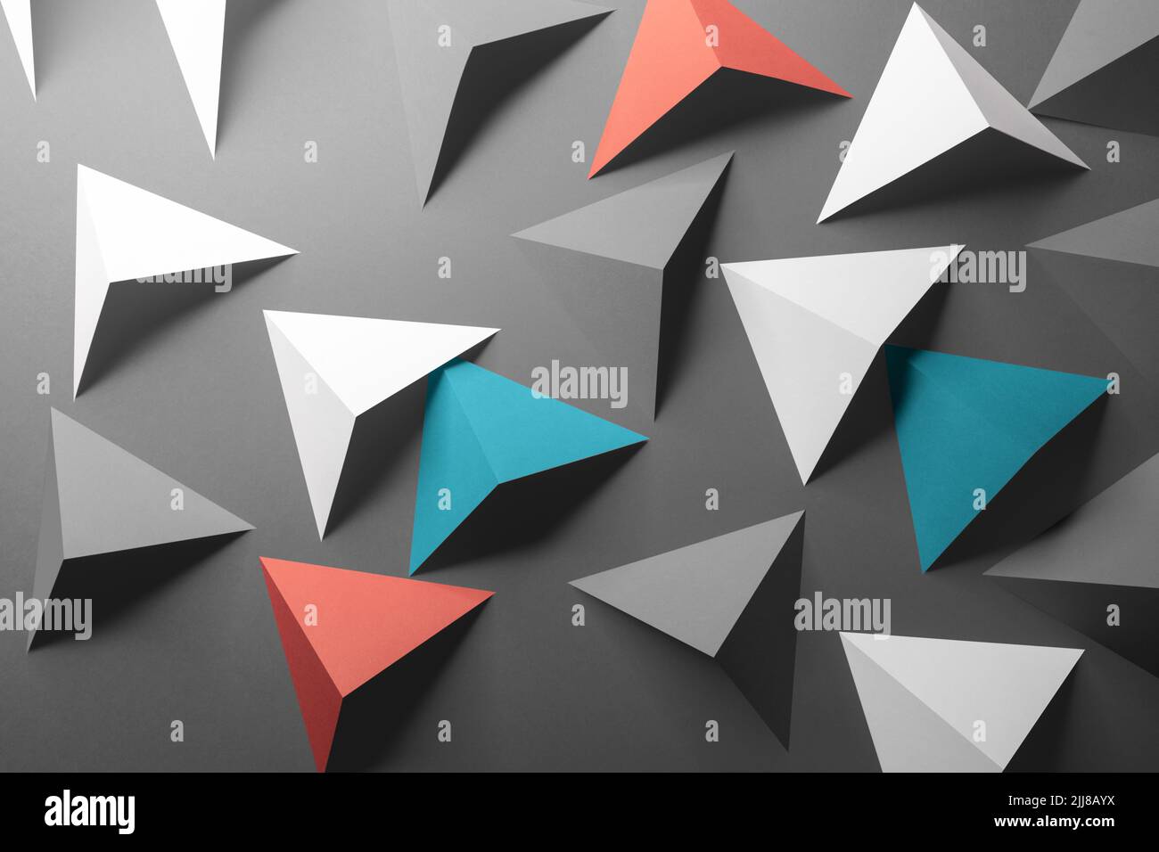 Triangular elements of paper, abstract Stock Photo - Alamy