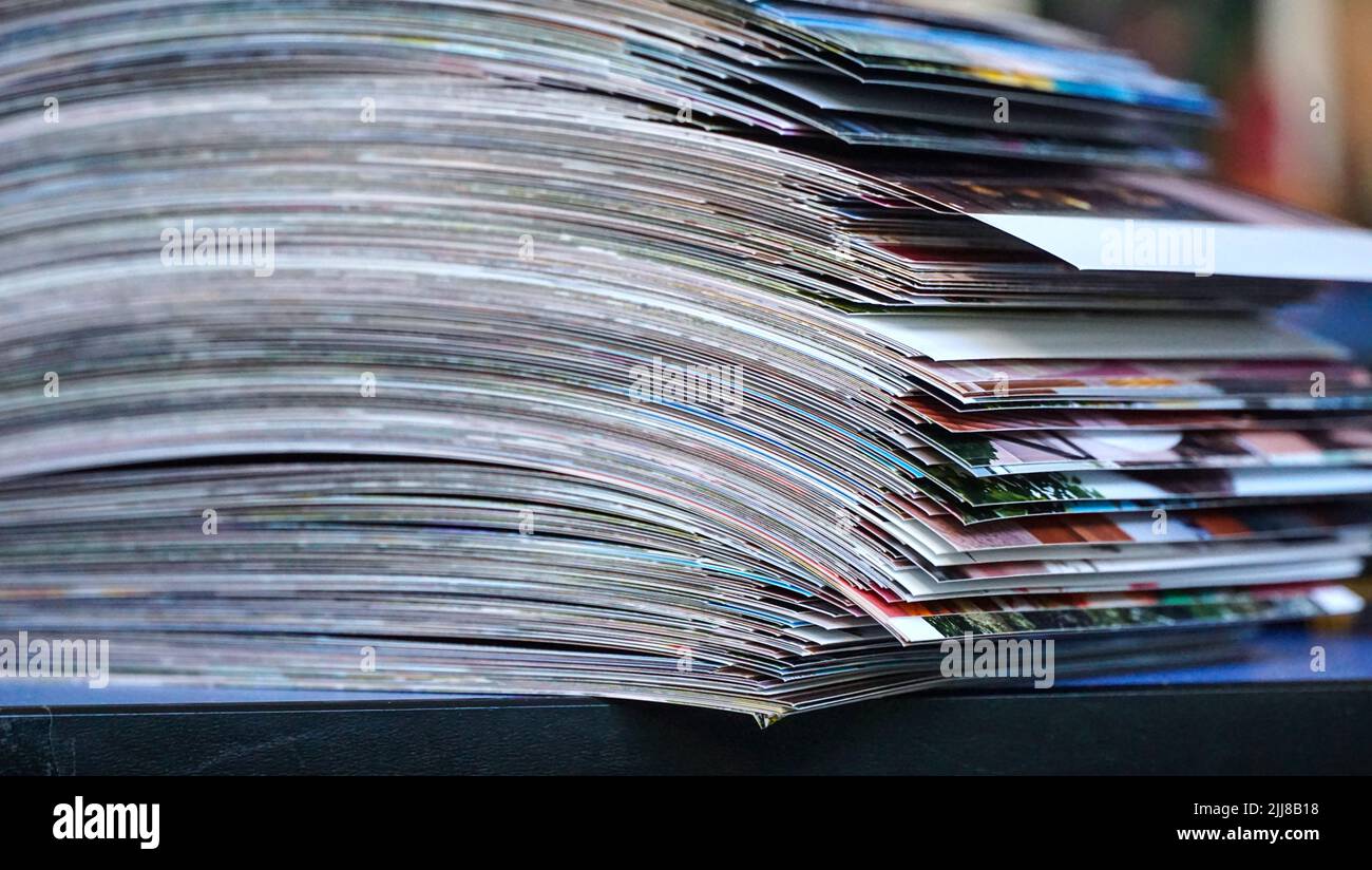 Stack of the fresh printed color photos Stock Photo - Alamy
