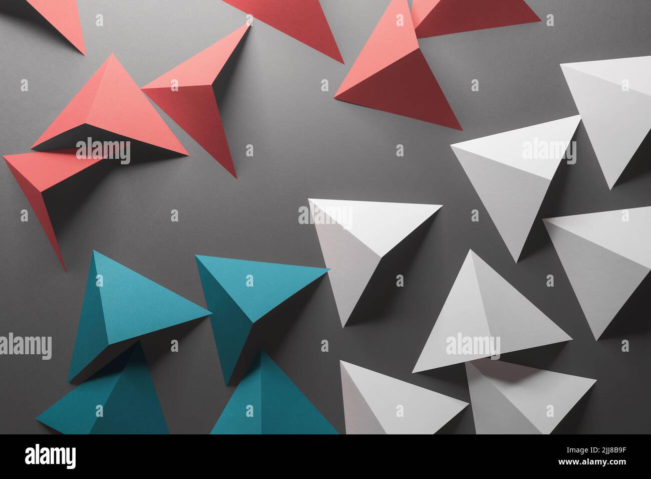 Triangular elements of paper, abstract Stock Photo - Alamy