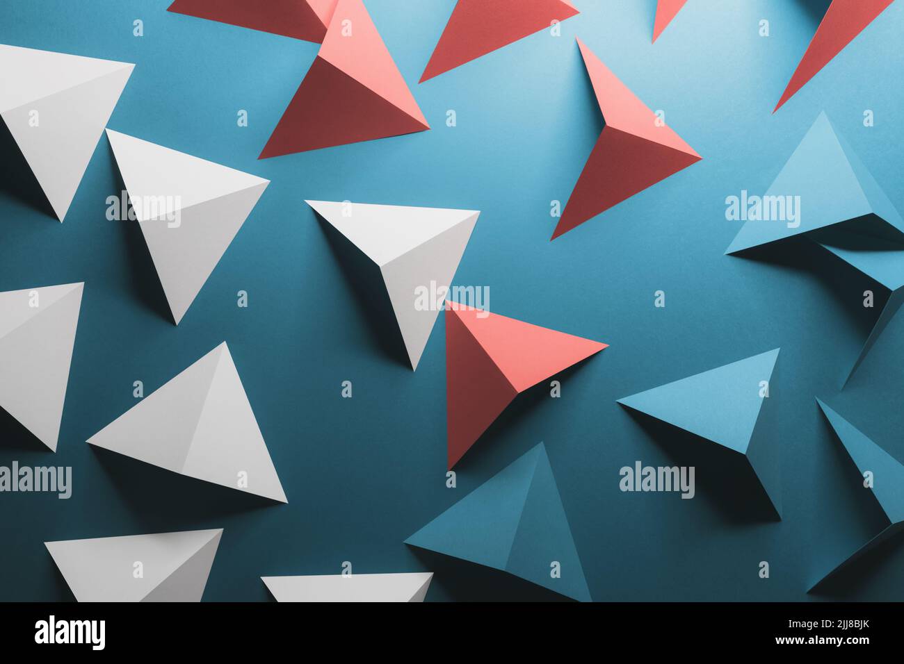 Triangular elements of paper, abstract Stock Photo - Alamy