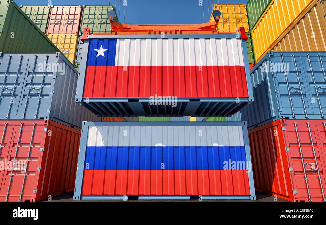 Russia flag and chile flag hi-res stock photography and images - Alamy