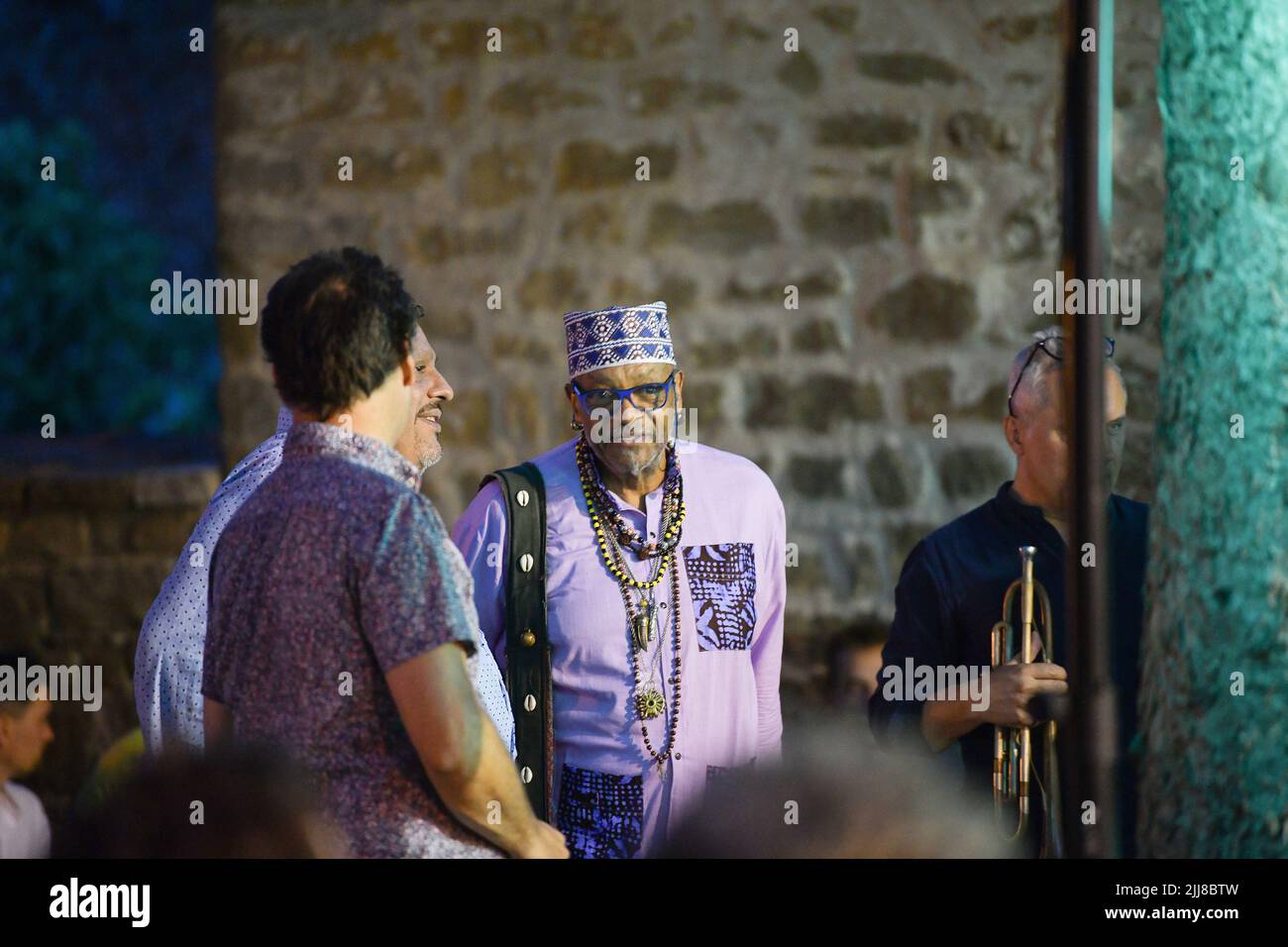 Famoudou don Moye performs during Groznjan Jazz Festival in Groznjan ...