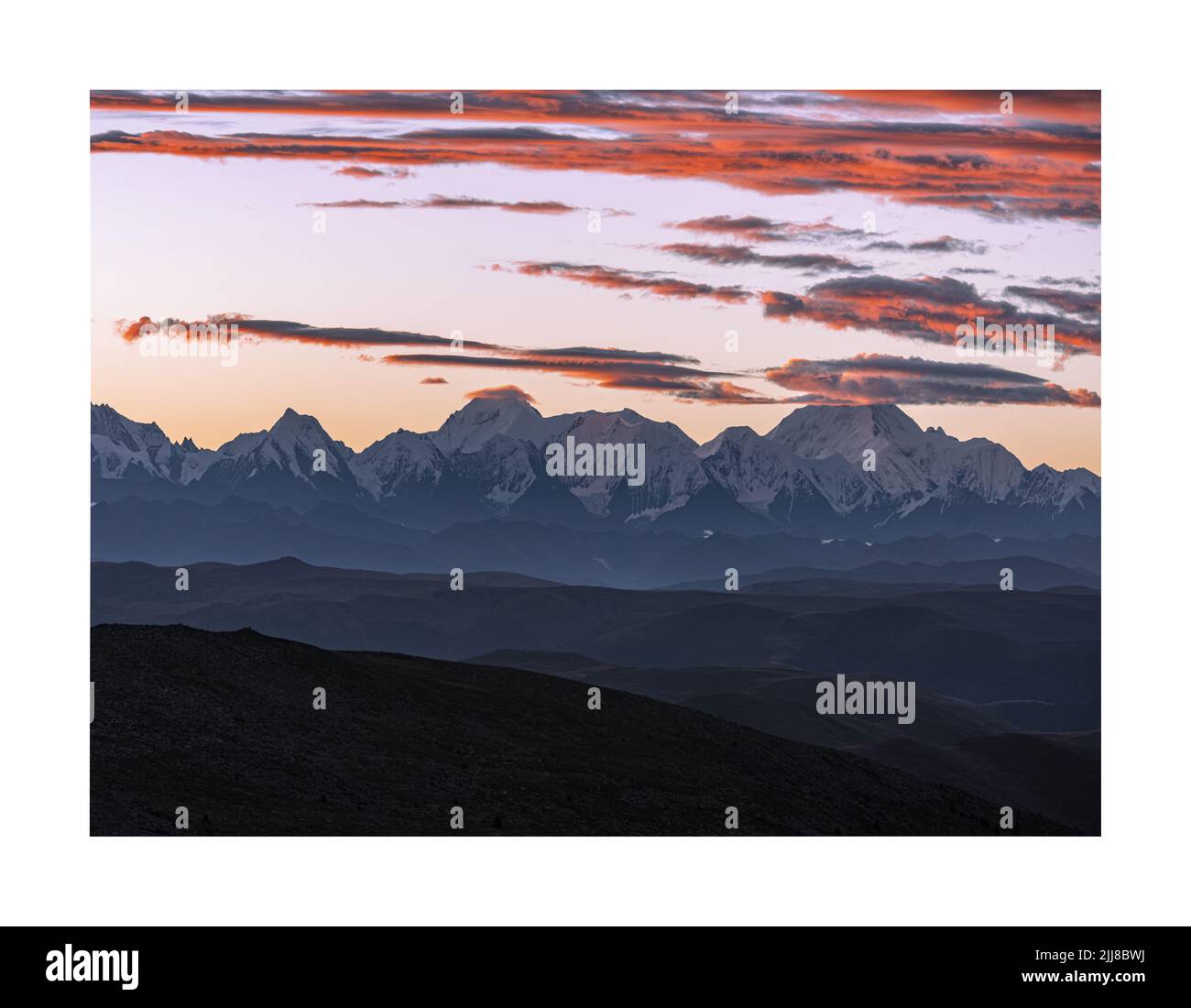 Beautiful snow covered mountains landscape Cut Out Stock Images ...