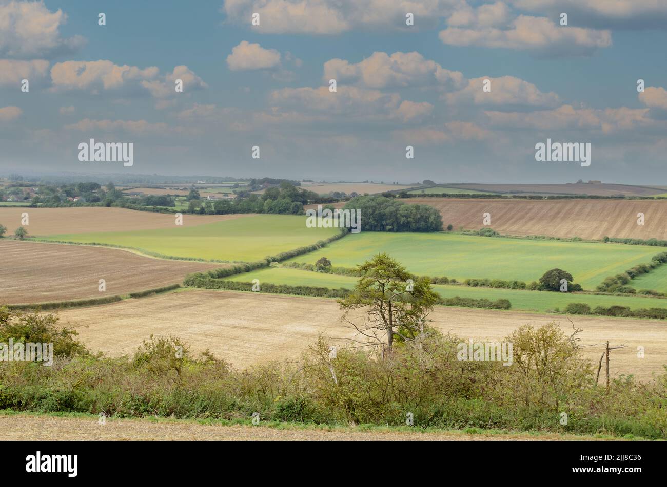 Autumn landscape with harvest fields Stock Photo - Alamy