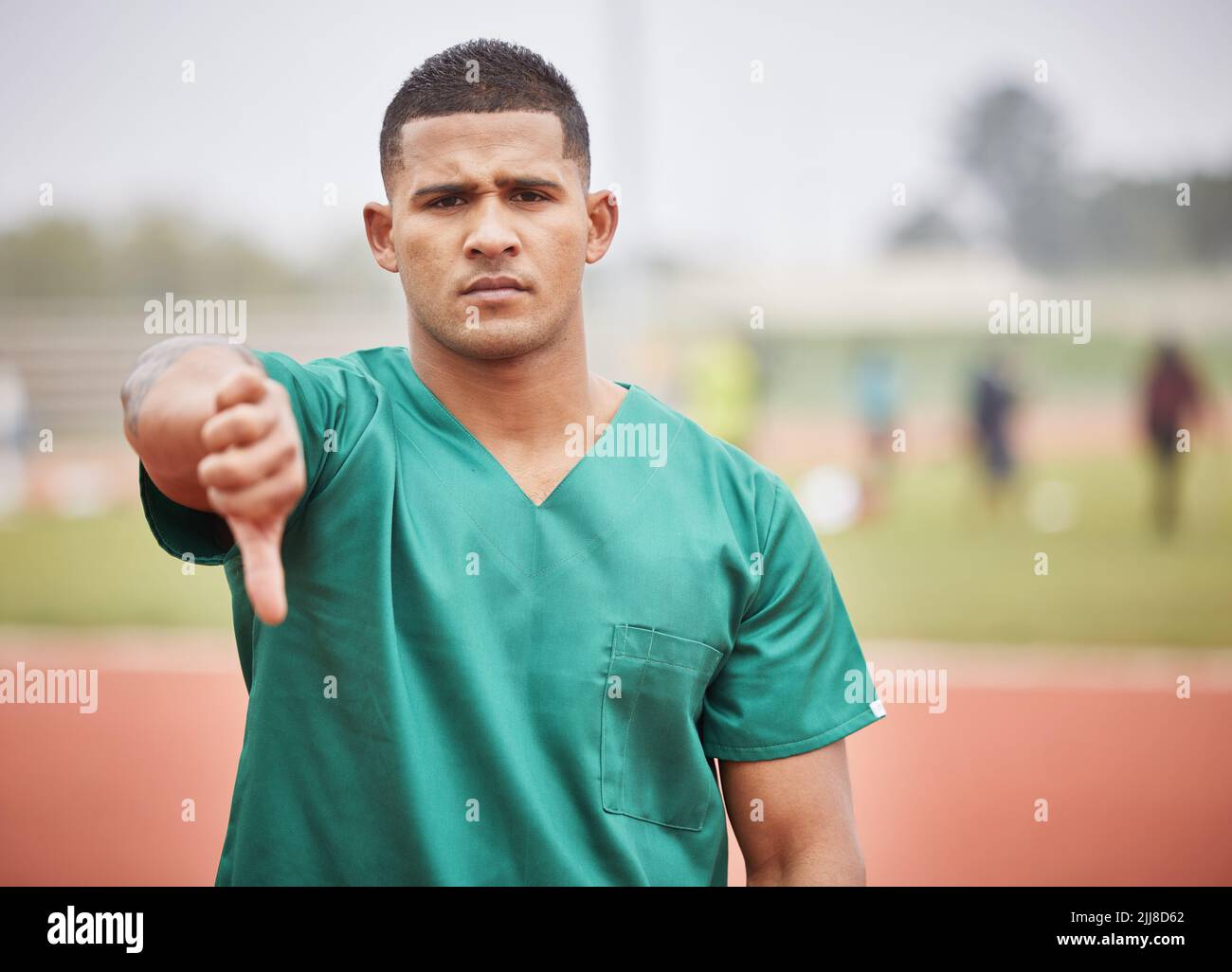 Injuries are not welcome here. Cropped portrait of a handsome young ...