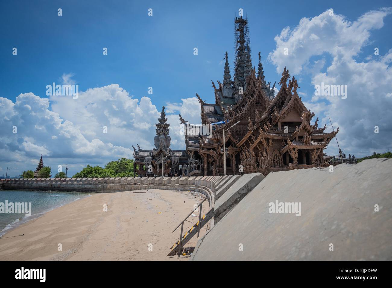 The Sanctuary of Truth is a Buddhist temple-style memorial in Pattaya, Chonburi province. The ...