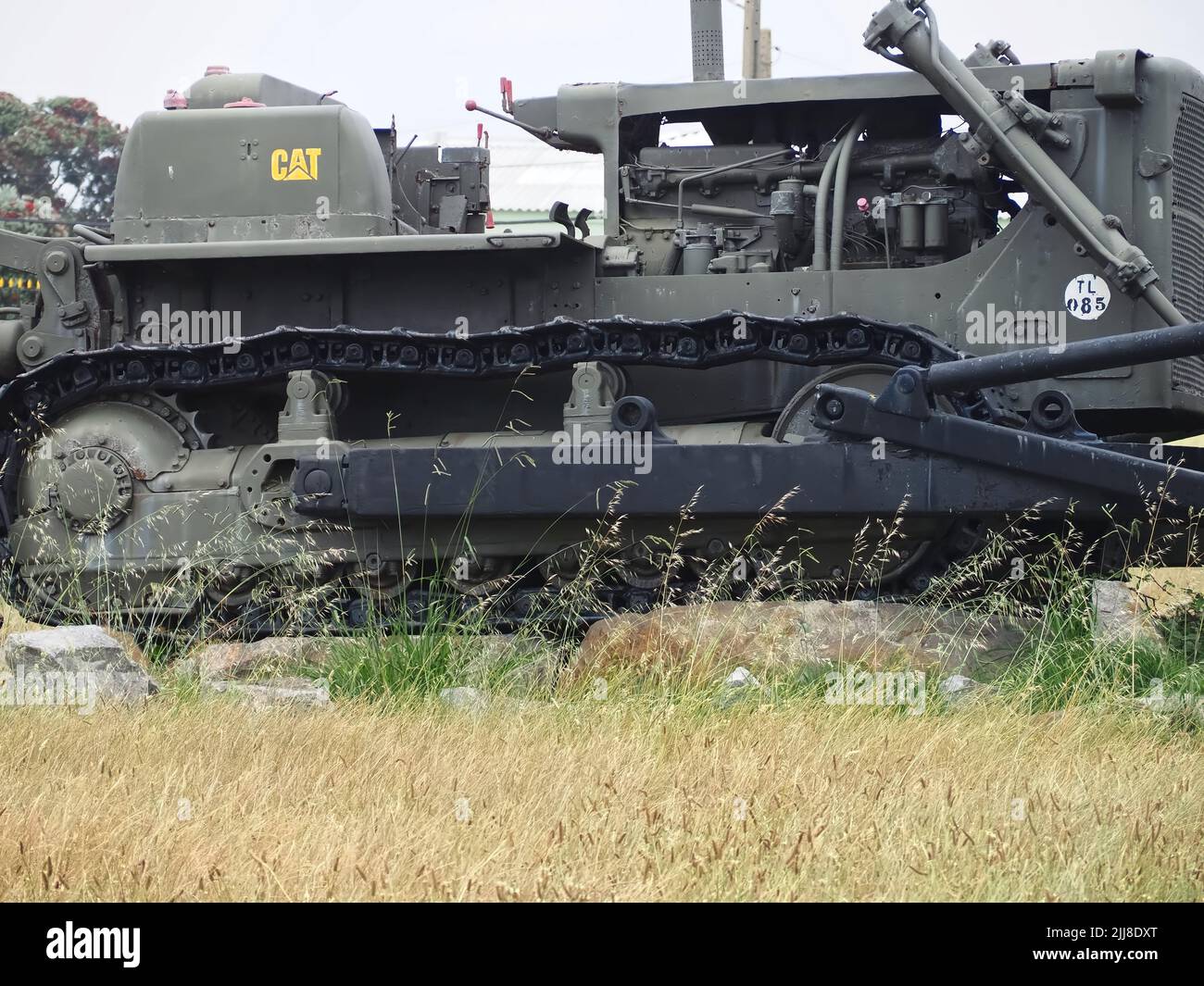 Chain caterpillar Cat bulldozer for military purpose in Espinho Stock ...