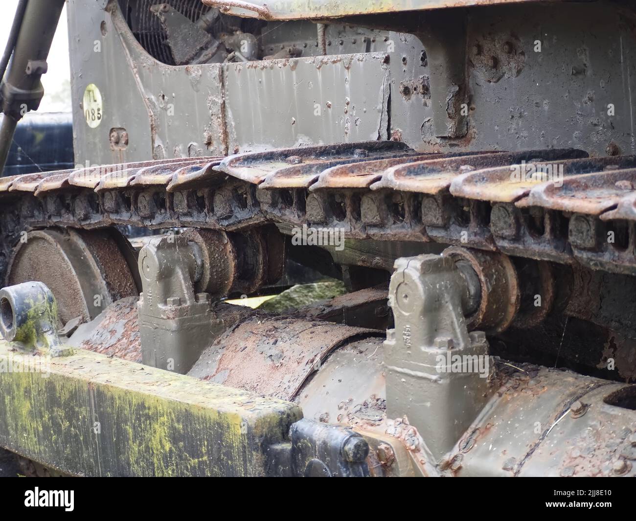 Chain caterpillar Cat bulldozer for military purpose in Espinho Stock ...