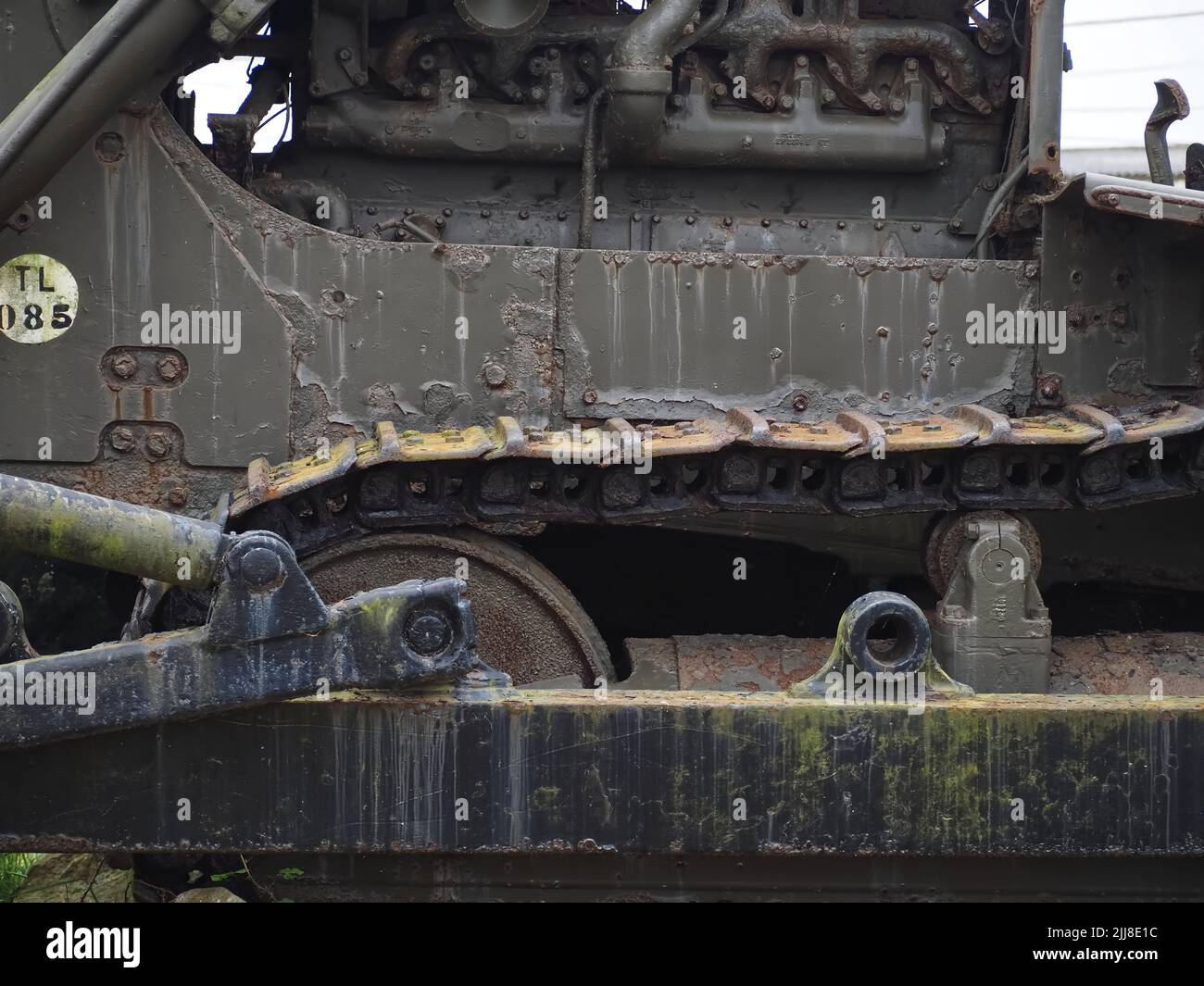 Chain caterpillar Cat bulldozer for military purpose in Espinho Stock ...