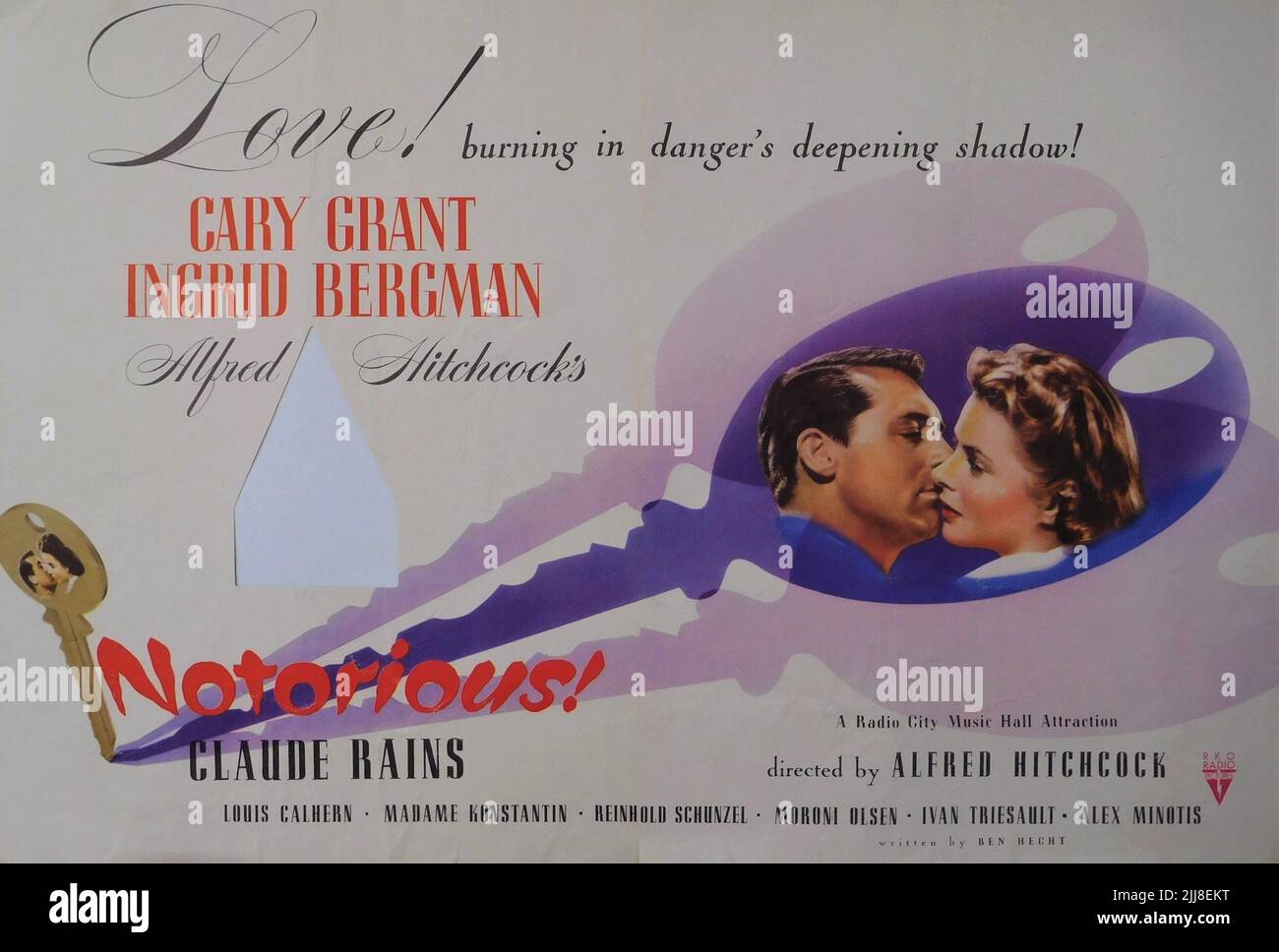 CARY GRANT and INGRID BERGMAN in NOTORIOUS ! 1946 director ALFRED ...
