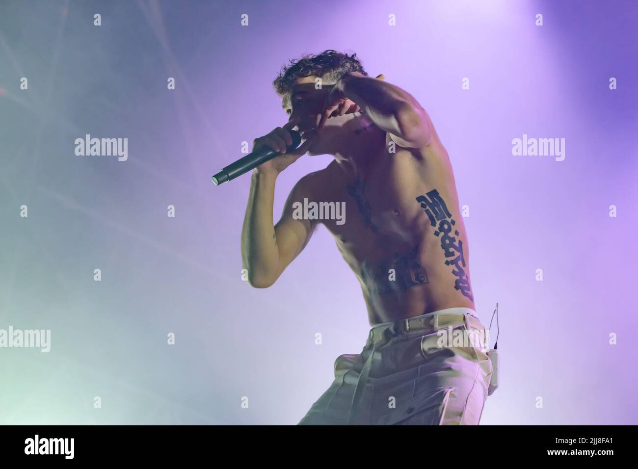 Blanco on stage during Blanco - Blu celeste tour, Italian singer Music ...