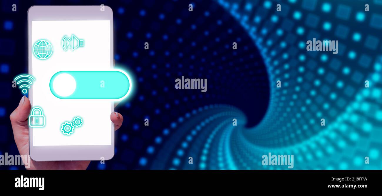 Businessman Holding A Tablet With A Power And Digital Symbols In A ...