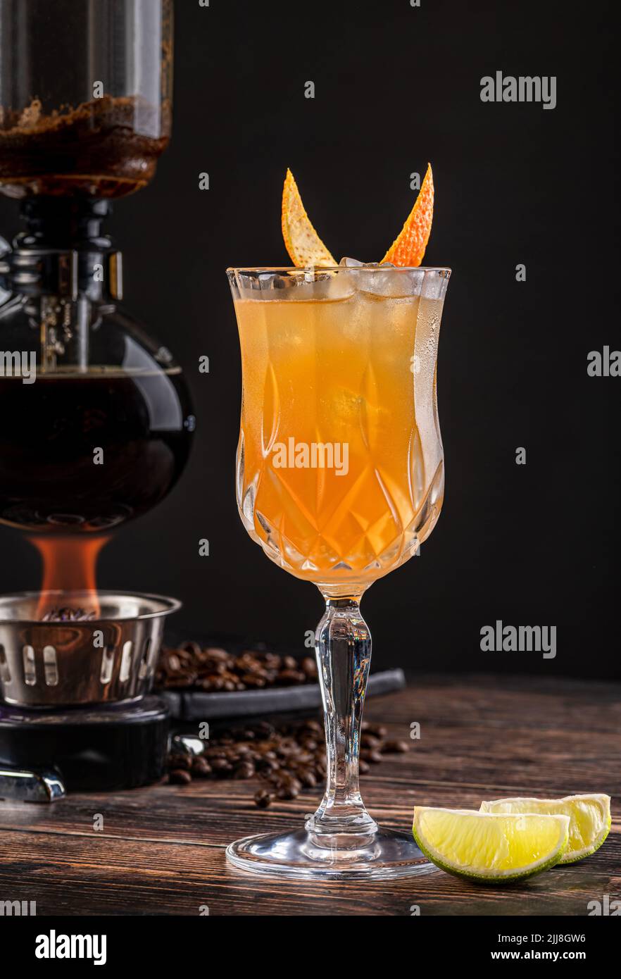 Delicious and luxurious cocktail made with brewed coffee and citrus ...