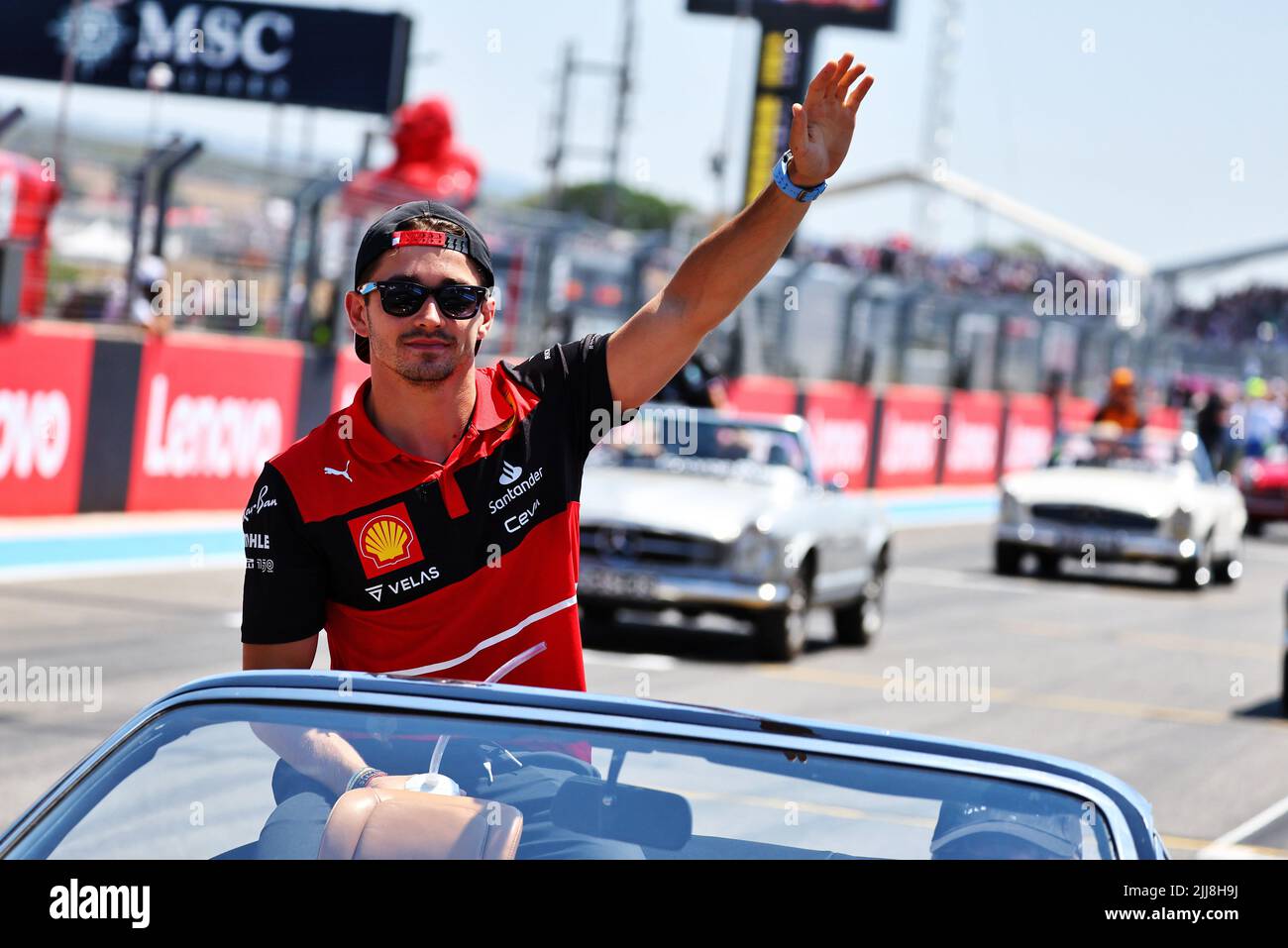 Le Castellet, France. 24th July, 2022. Charles Leclerc (MON) Ferrari on ...