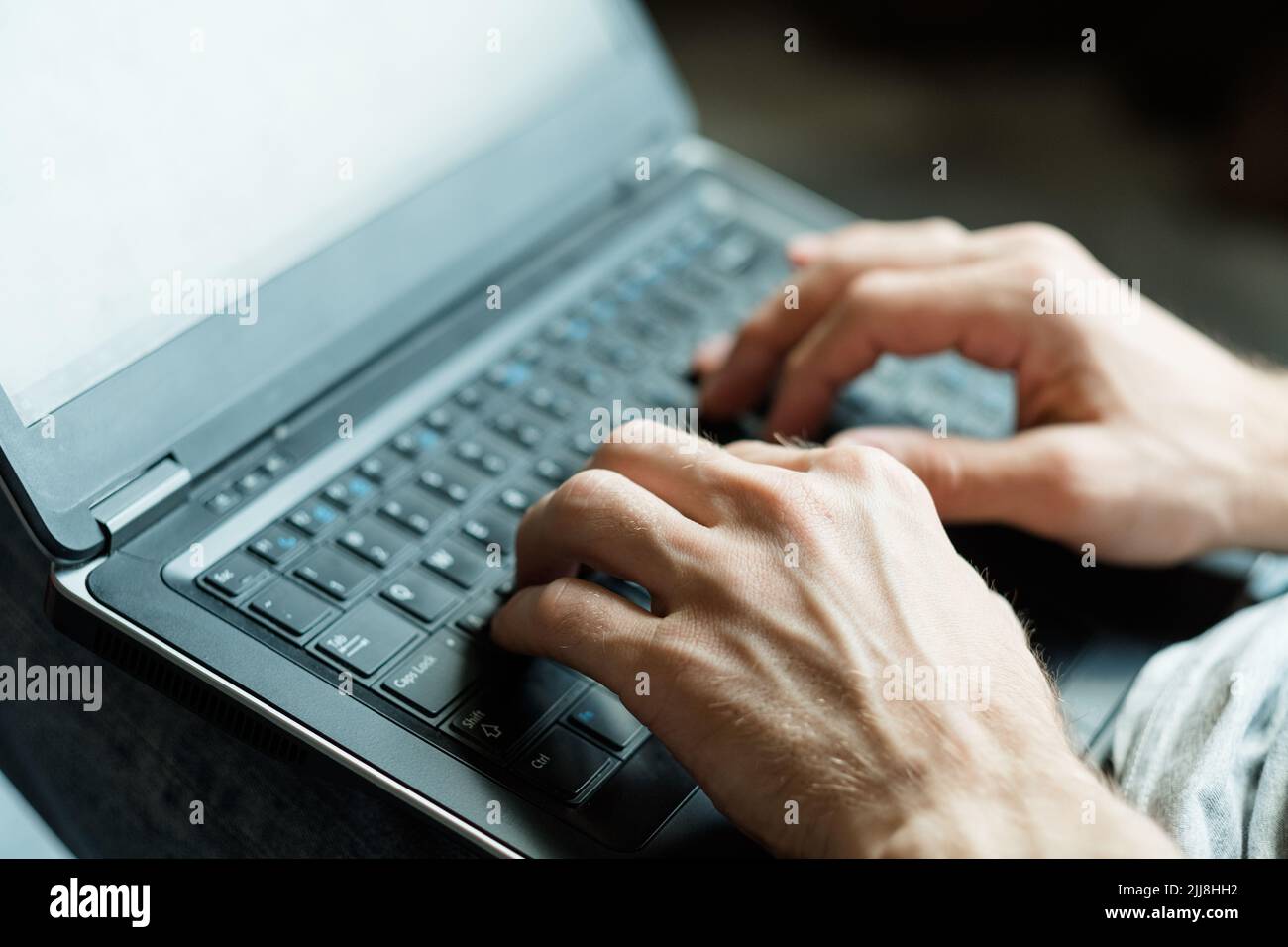 software developer app designer man hands laptop Stock Photo - Alamy