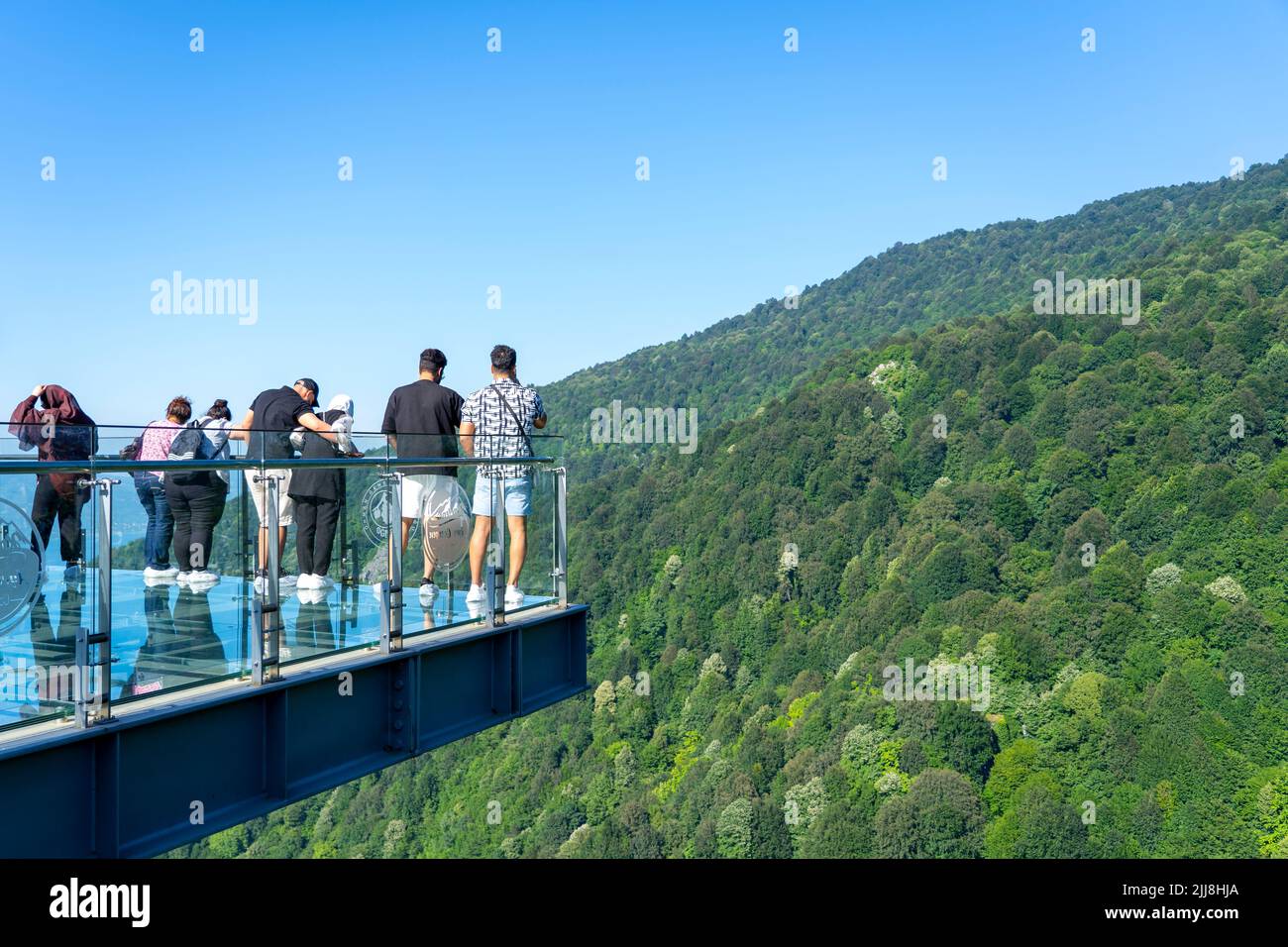 Maasouqia Turkey, People visit the glass terrace at Maasouqia the ...