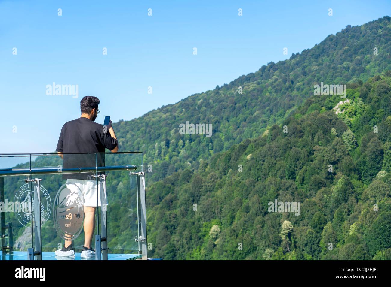 Maasouqia Turkey, People visit the glass terrace at Maasouqia the ...