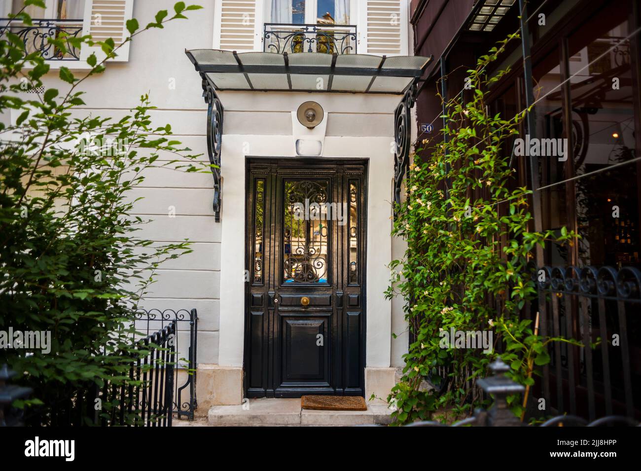Paris, France - Detail, Front Door, Traditonal Parisian Apartment ...