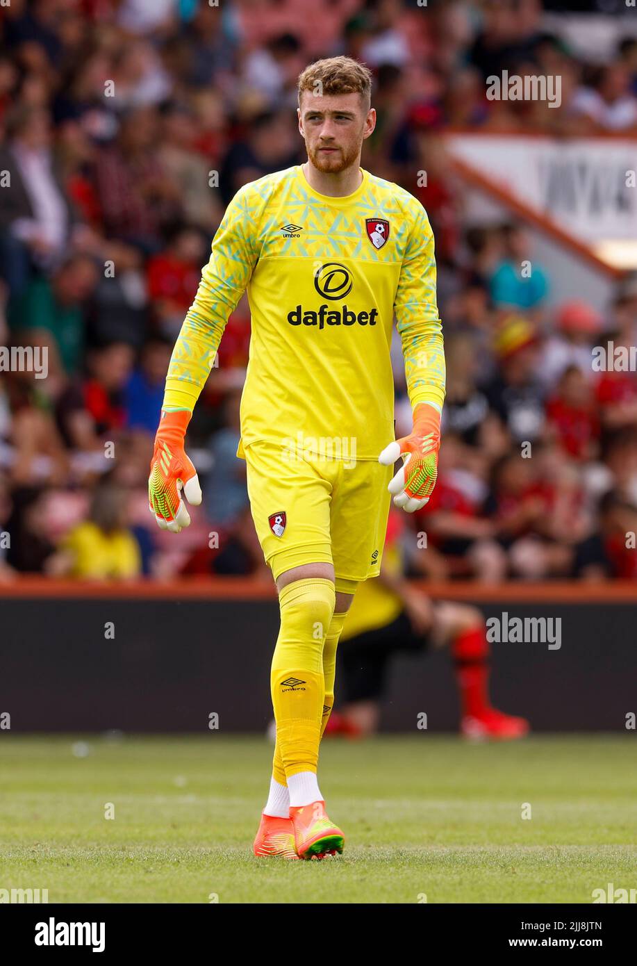 Bournemouth goalkeeper Mark Travers during a pre-season friendly match ...