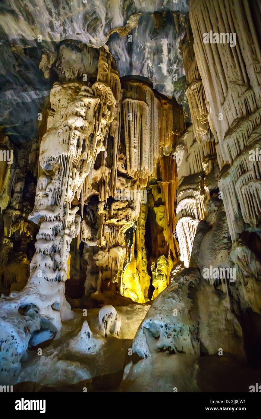 A vertical shot the Cango Caves in the Western Cape Province of South ...