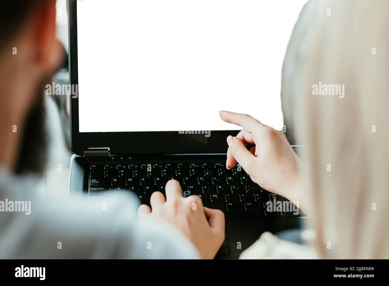 business communication discussion laptop screen Stock Photo - Alamy