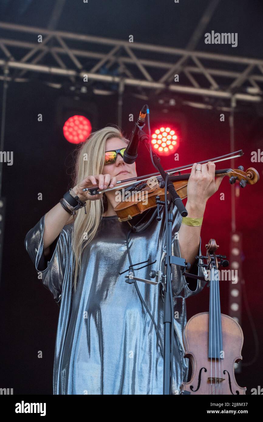 British band, Blackbeard's Tea Party playng live on stage at the ...
