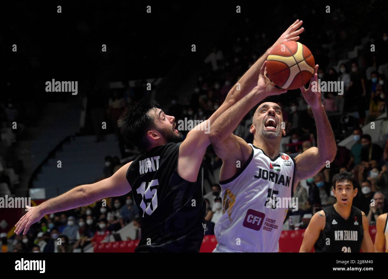 Jakarta, Indonesia. 24th July, 2022. Zaid Abbas (R, front) of Jordan ...