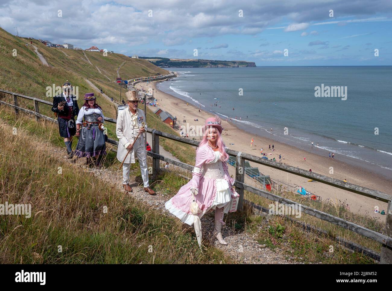 Steampunks attend the Whitby Steampunk Weekend, in Whitby, Yorkshire ...