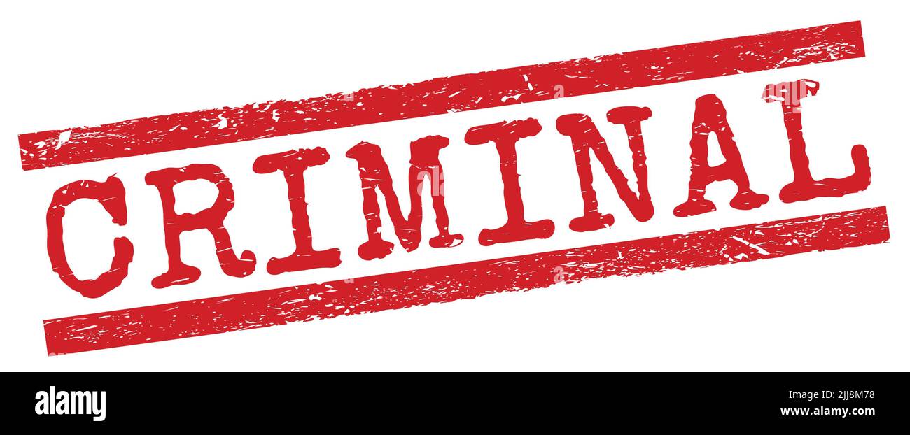 CRIMINAL text written on red grungy lines stamp sign Stock Photo - Alamy