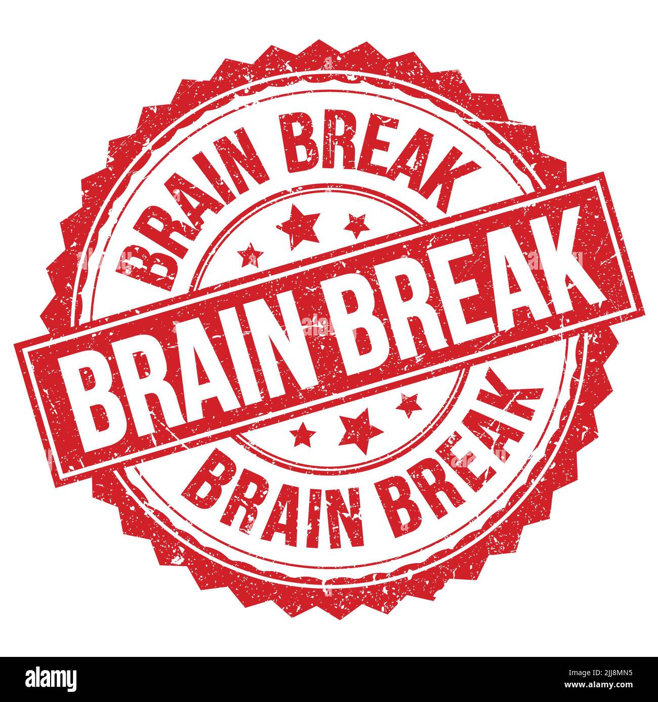 BRAIN BREAK text written on red round stamp sign Stock Photo - Alamy