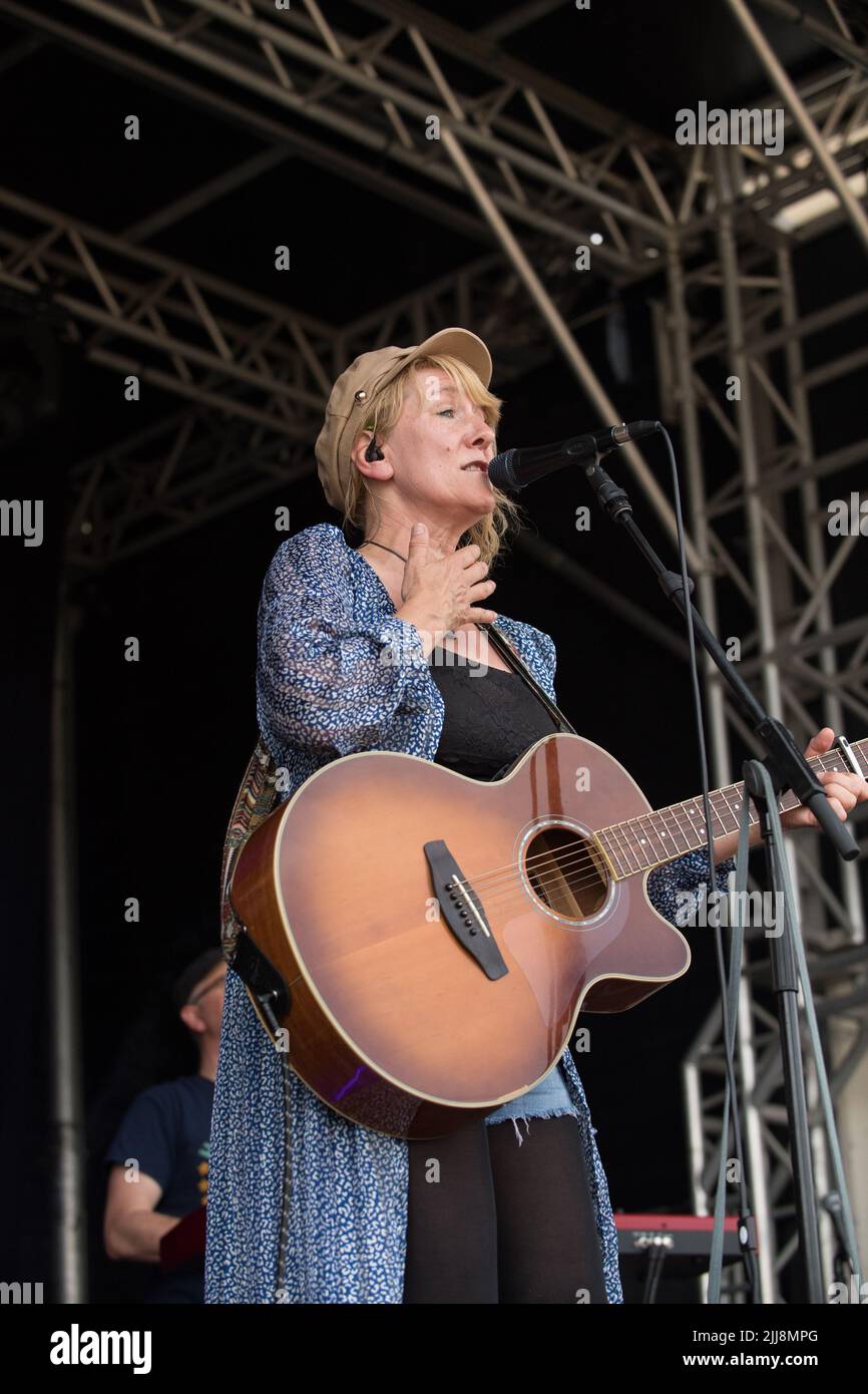 British band, Merry Hell playng live on stage at the international ...