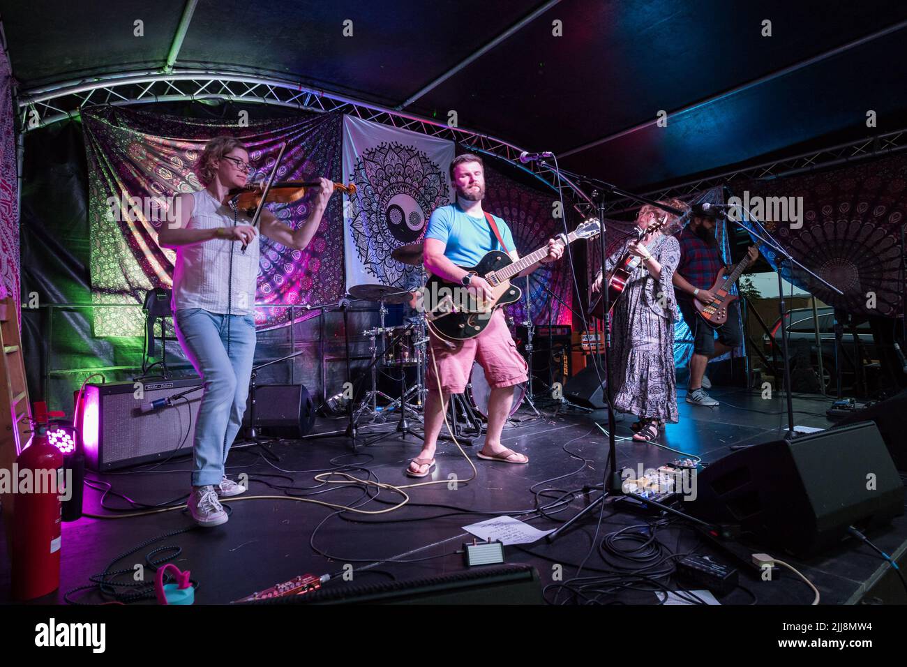British band, The Rogue Embers playng live on stage at the ...