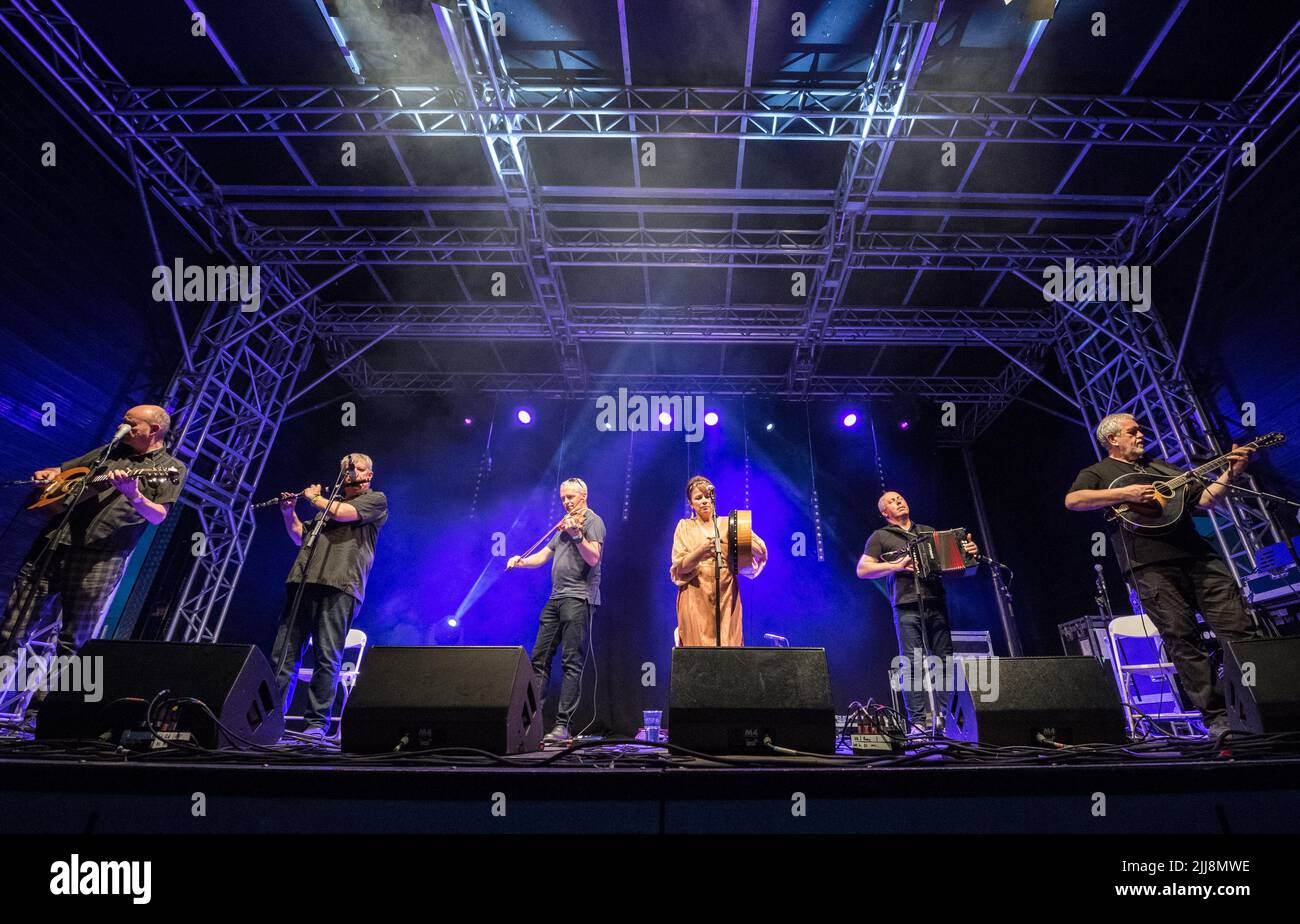Traditional Irish band, Dervish playng live on stage at the ...