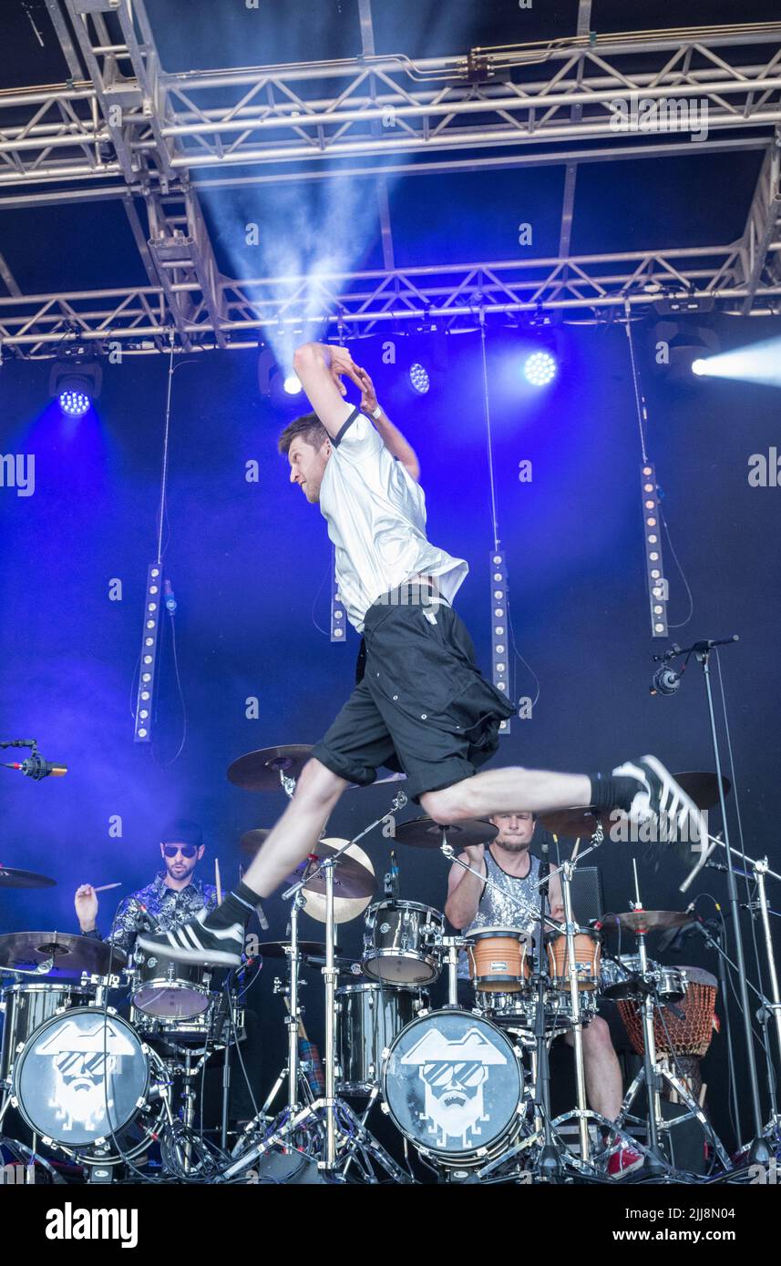 British band, Blackbeard's Tea Party playng live on stage at the ...