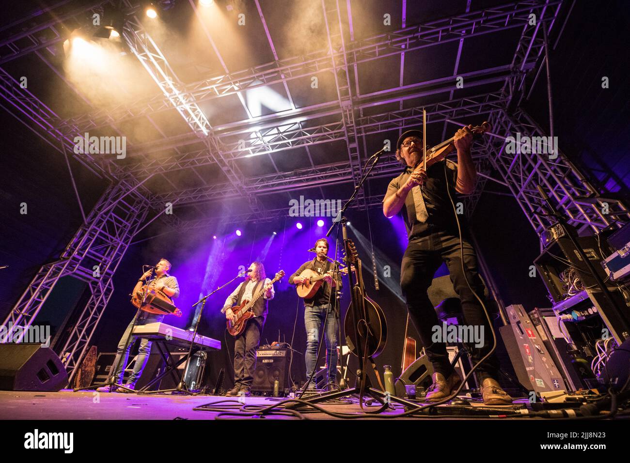 French Canadian band, Le Vent du Nord playng live on stage at the ...