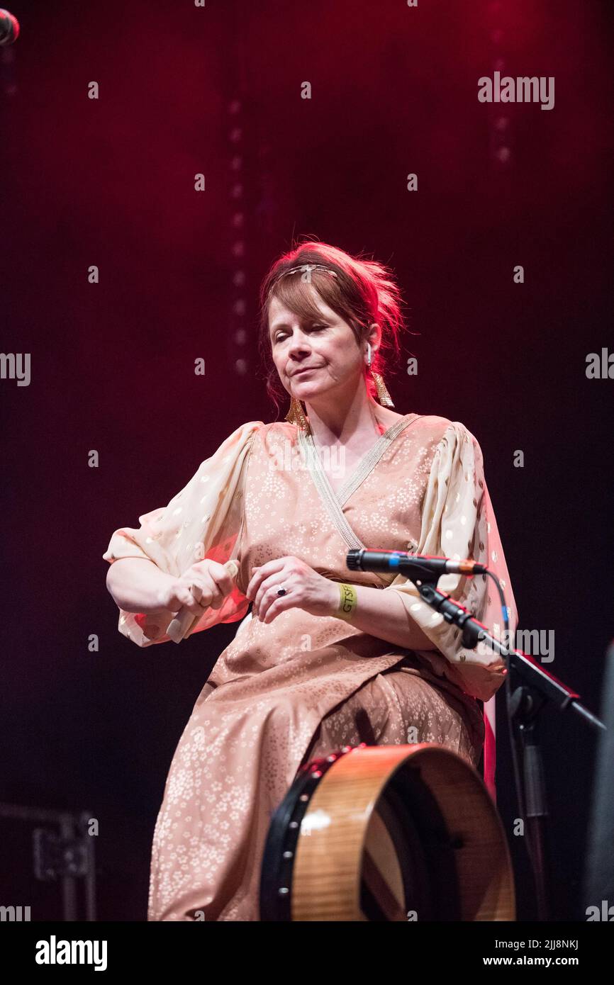 Traditional Irish band, Dervish playng live on stage at the ...