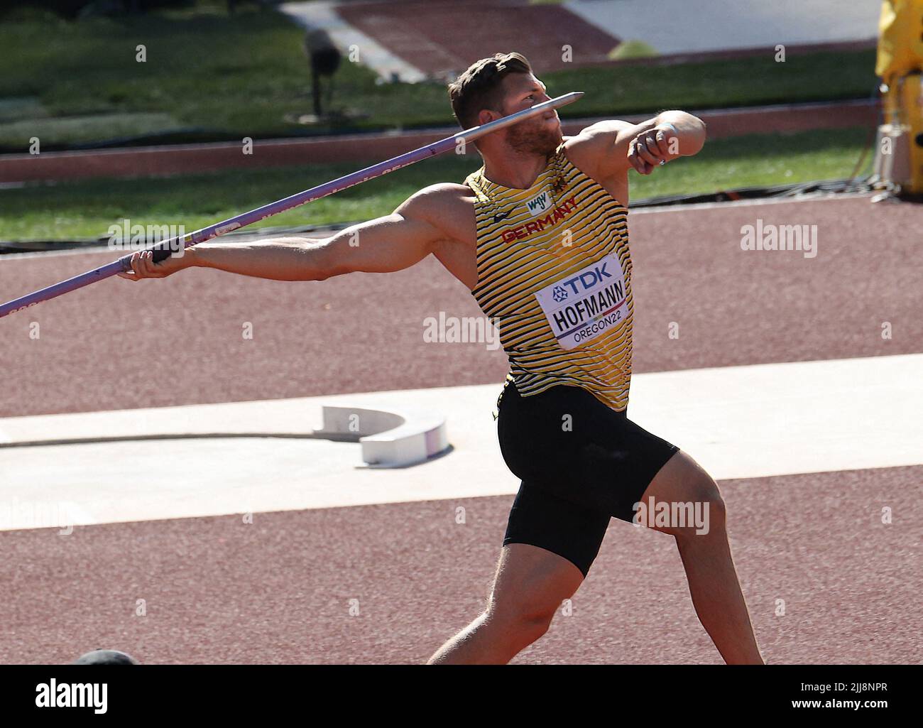 Andreas Hofmann of Germany in the javelin during the 18th Athletics ...