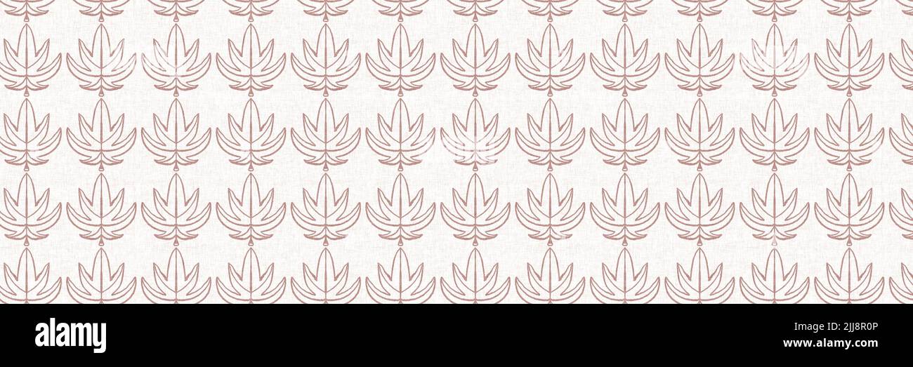 Gender neutral foliage leaf seamless raster border. Simple whimsical 2 ...