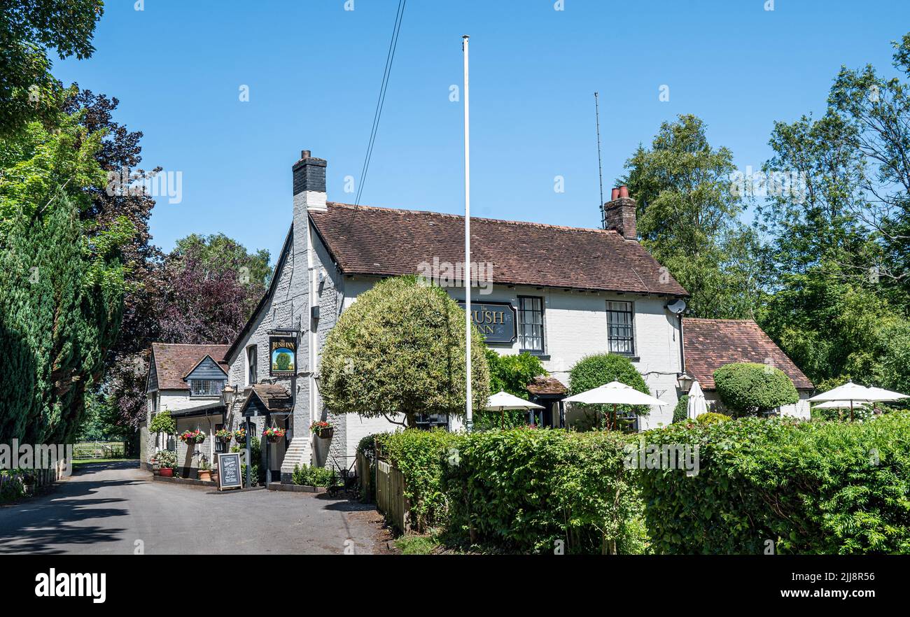 The Bush Inn, Ovington, Hampshire based on the river Itchen in the ...