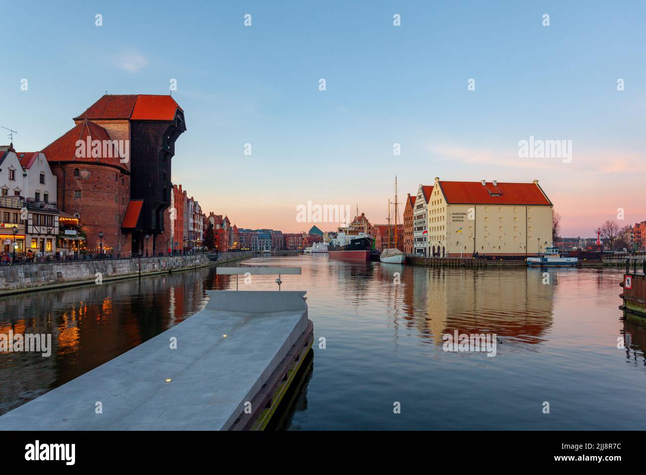 Gdansk, Poland - 12 March, 2022: Scenic summer evening panorama of the ...