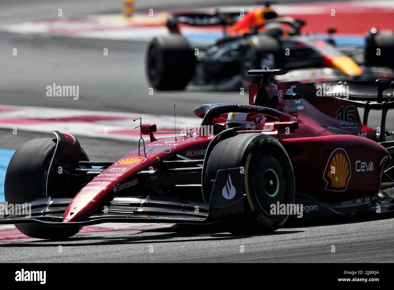 Le Castellet, France. 24th July, 2022. Charles Leclerc (MON) Ferrari F1 ...