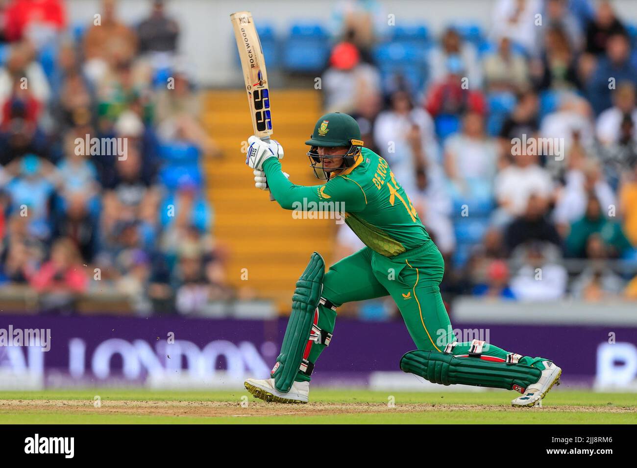Quinton De Kock batting for South Africa in Leeds, United Kingdom on 7 ...