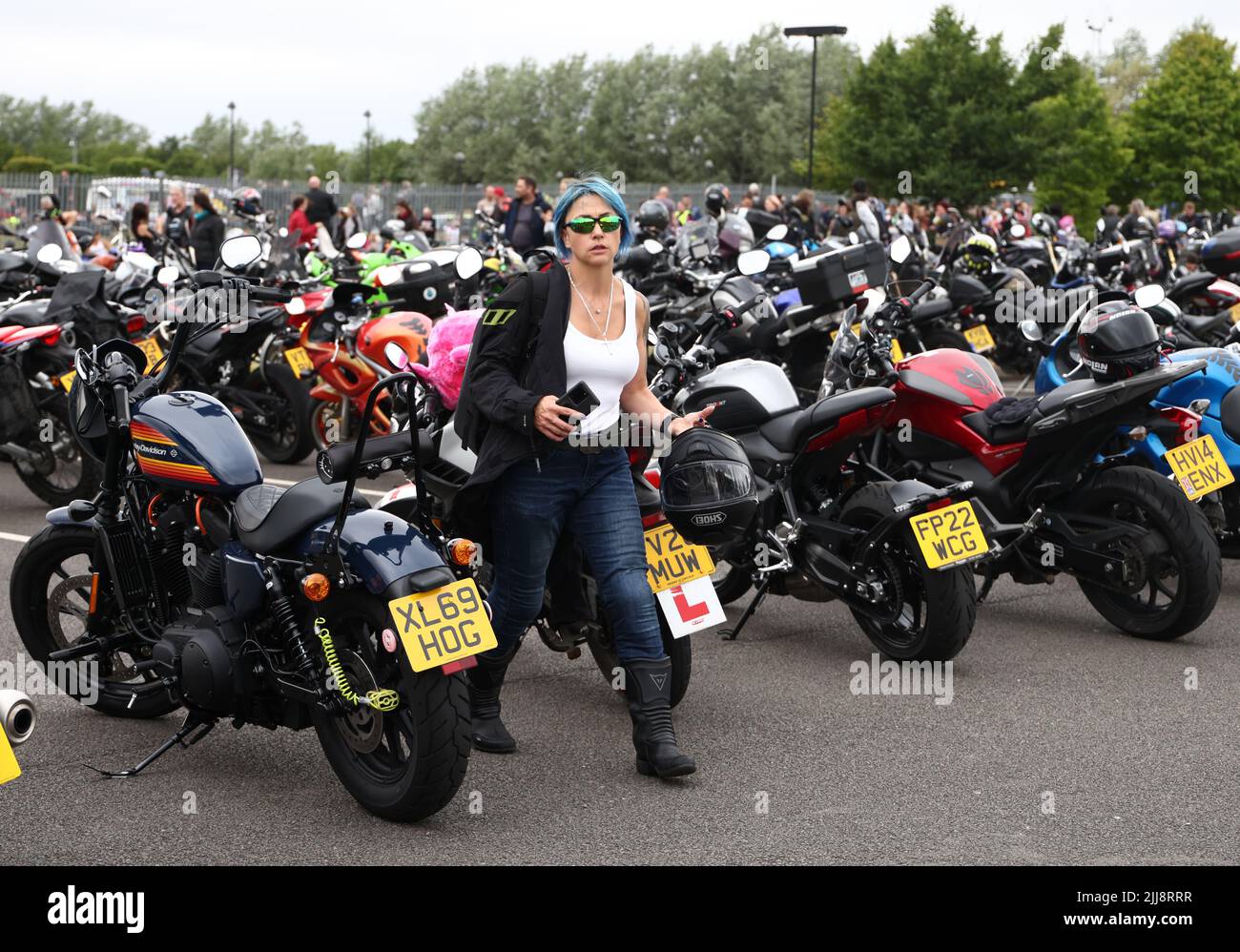 Worlds largest female biker meet hi-res stock photography and images ...