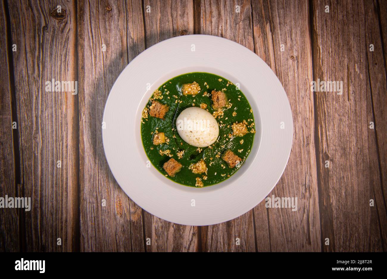 RECIPE FOR SOFT-BOILED EGG ON A COULIS OF TETRAGONE, BASIL, SAVORY AND ...