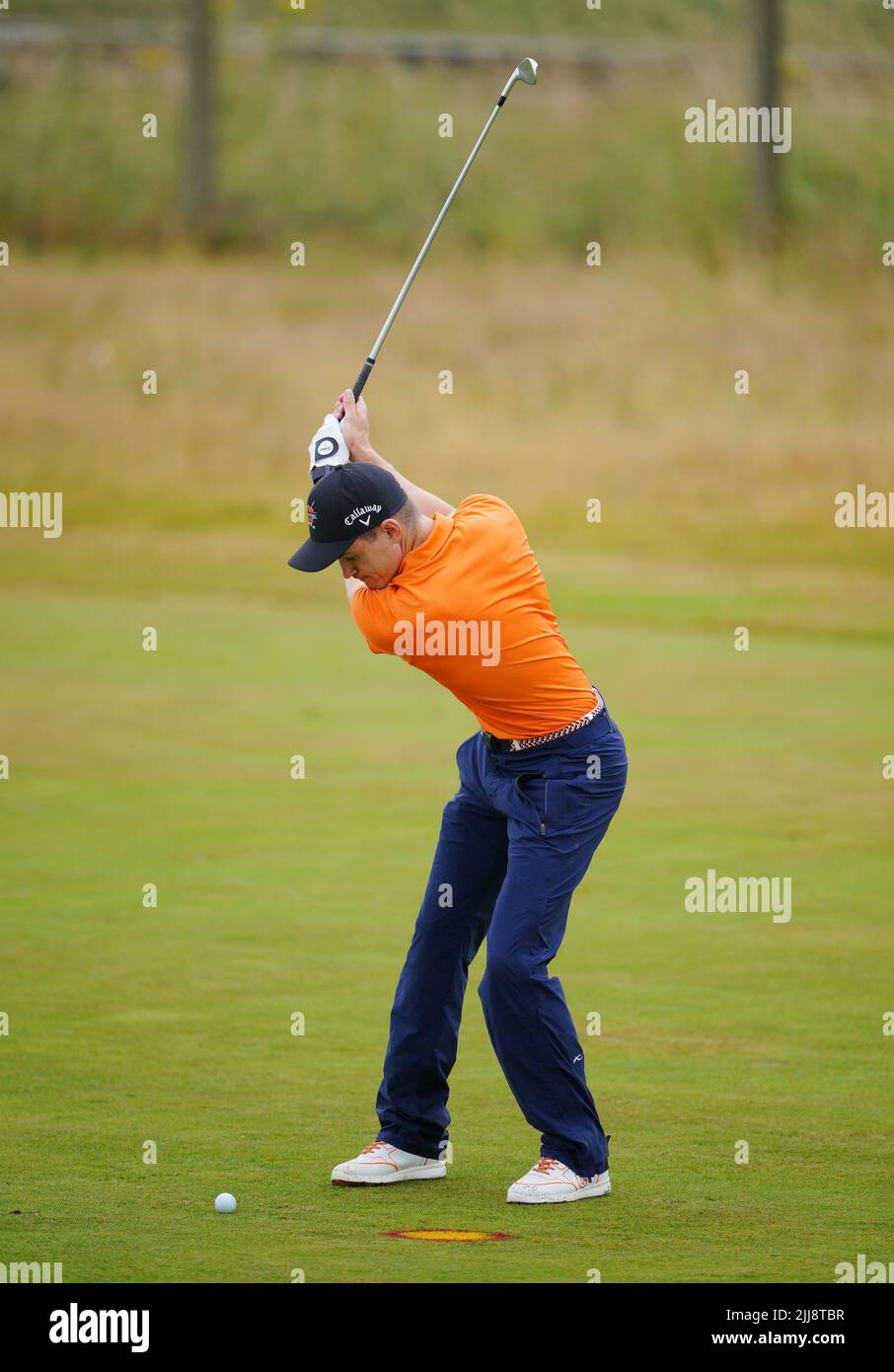 Daan Huizing plays from the 1st fairway during day four of of the Cazoo ...