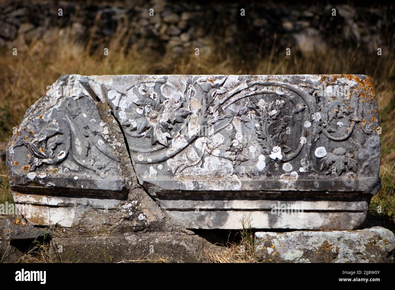 Fragments of tombs found along the Appian Way (Via Appia Antica), one ...
